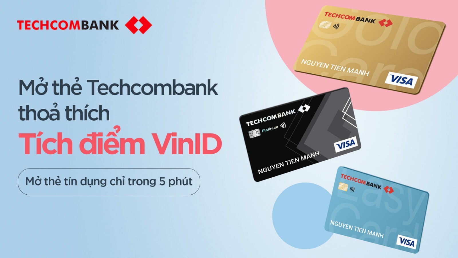 Mở thẻ Techcombank thỏa thích tích điểm VinID